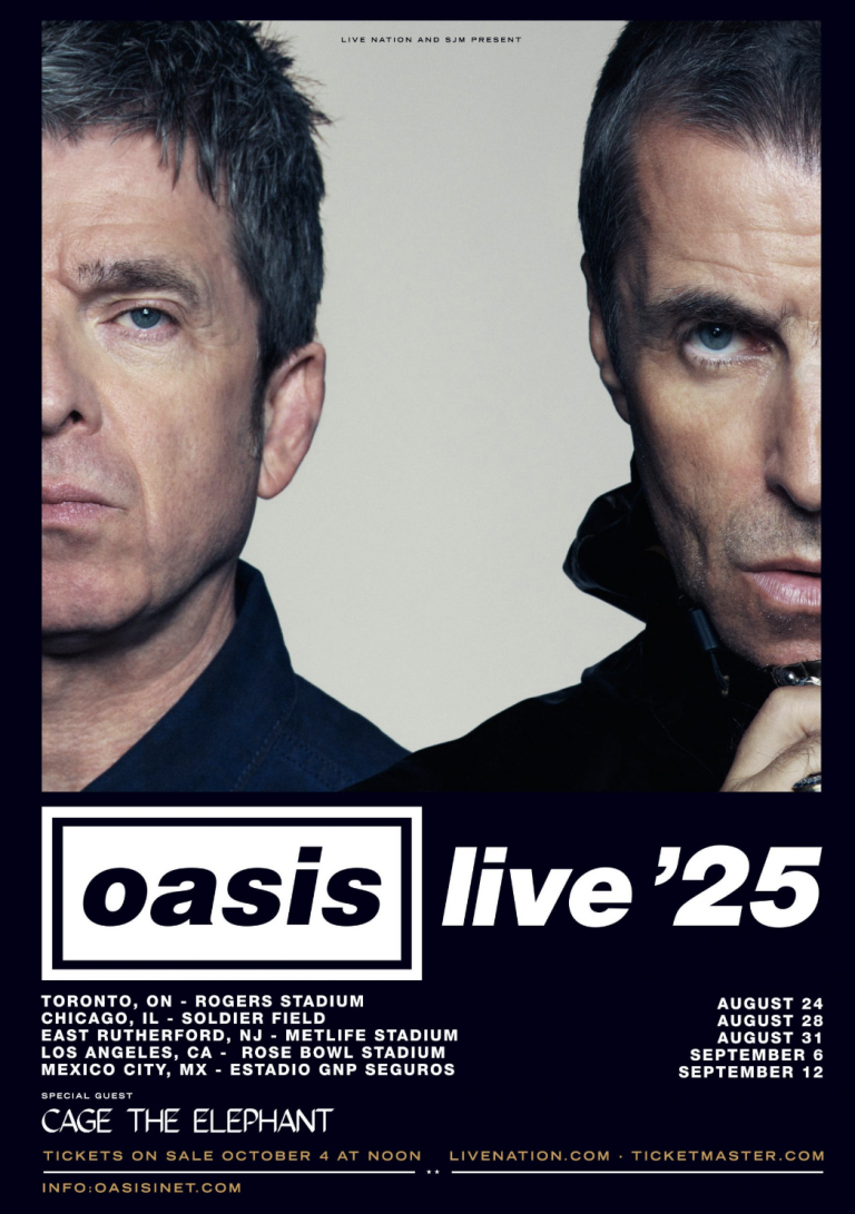 Oasis anuncia nuevas fechas de conciertos en Estados Unidos, Canadá y México para 2025